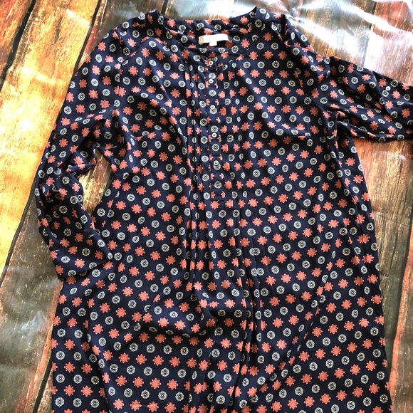 LOFT | Dresses | Loft Long Sleeve Dress Adorable Print | Poshmark